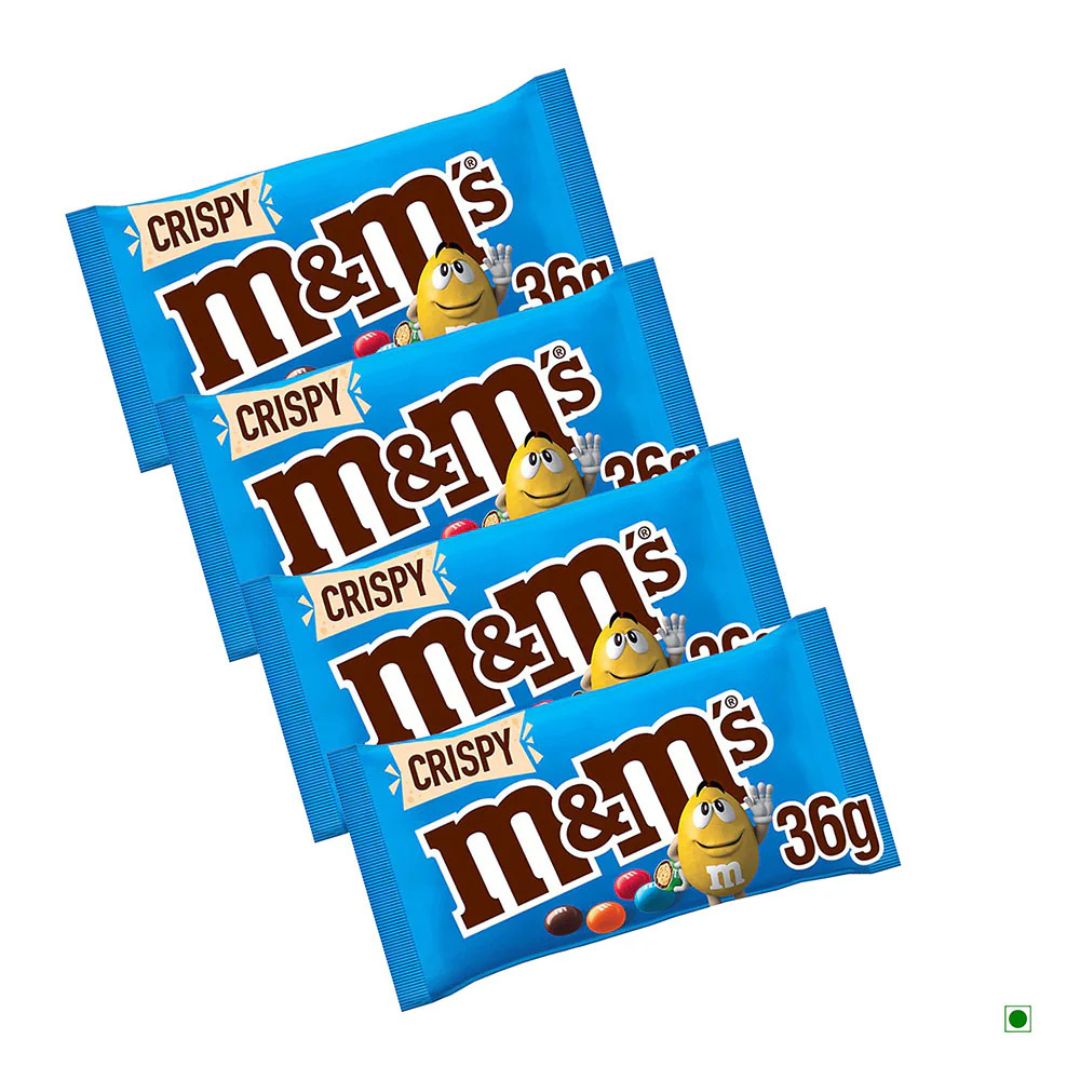 M & M crispy Chocolate- 4 Pack Pouch, 4 x 45 g (Imported Chocolate Can ...